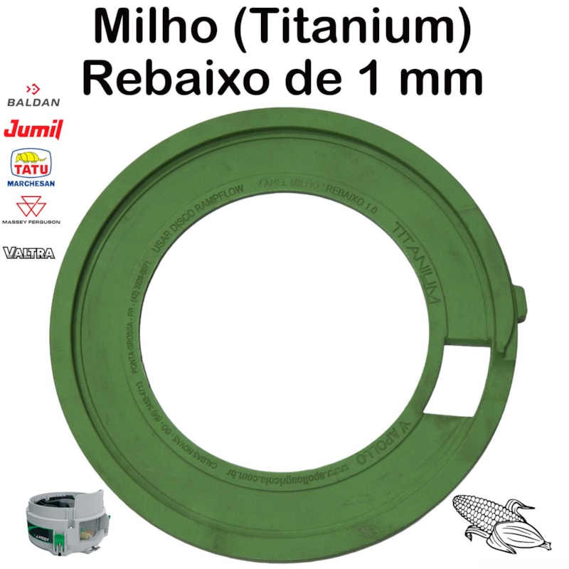 Anel Milho Rebaixo 1mm Titanium J.Assy 1020017 - Loja Novo Campo