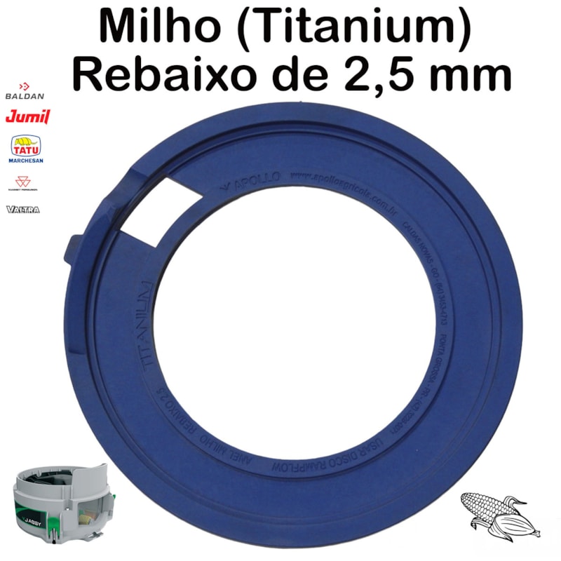 Anel Milho Rebaixo 2,5mm Titanium J.Assy 1020019 - Loja Novo Campo