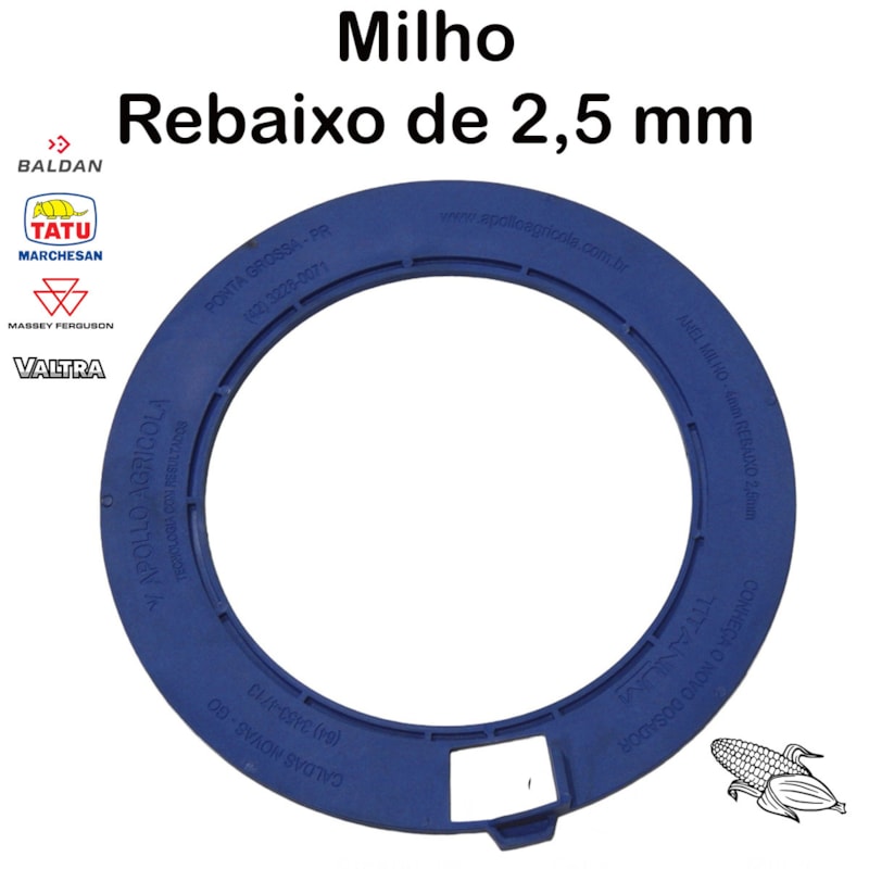 Anel Milho Rebaixo 2,5mm Universal J.Assy 1020003 - Loja Novo Campo