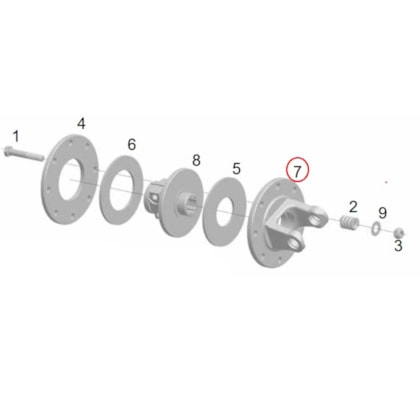 Flange Embreagem 46mm X 180mm 8 Furos Serie 5000 Aemco EA505-05 - Loja Novo Campo