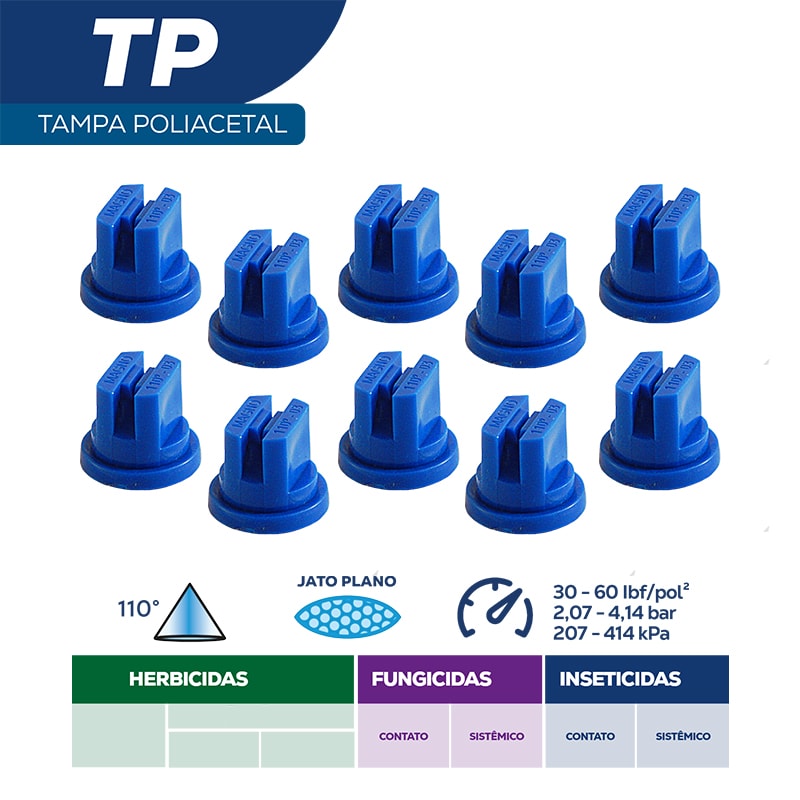 Kit Bico Pulverização TP03 Azul Gotas Finas A Grossas (10 unidades ...