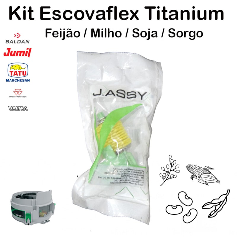 Kit Escovaflex Milho/Feijão/Soja/Sorgo Titanium J.Assy 1050007 - Loja Novo Campo