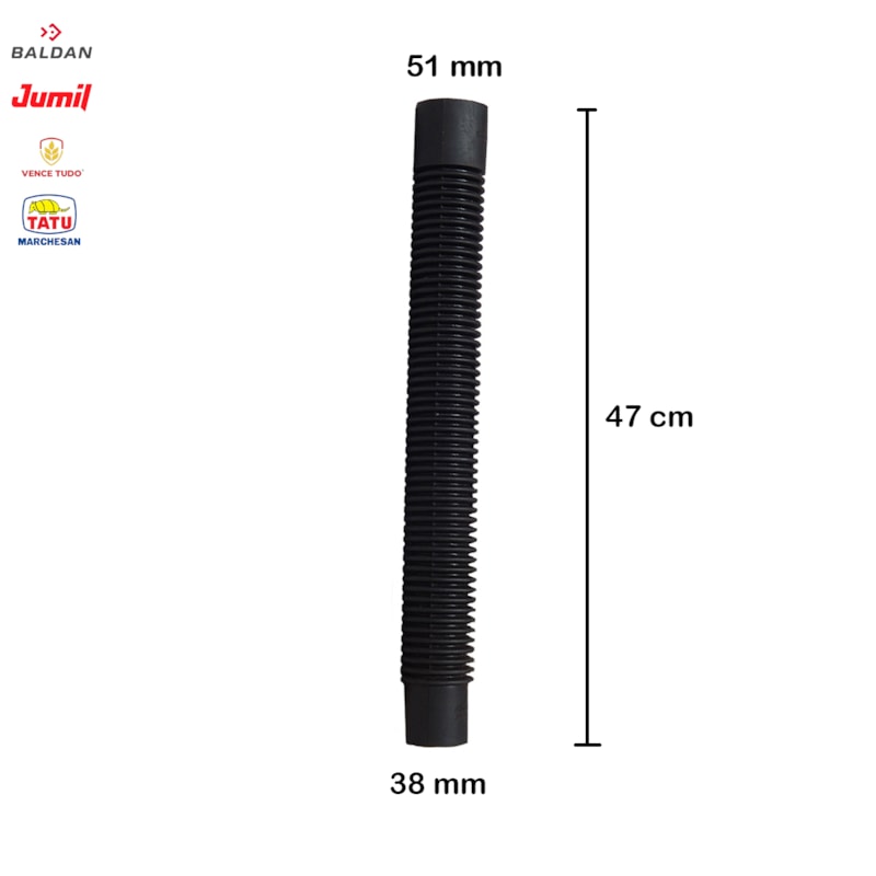Mangote Borracha Plantadeira Agrícola 38 X 51 X 470mm Baldan/Tatu/Jumil/Fankhauser/Max/Vence ...