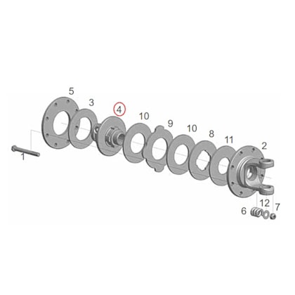 Núcleo Embreagem 1.3/4" - 6Z Aperto Lateral Duplo Serie 5000/6000 Aemco EA505-19 - Loja Novo Campo